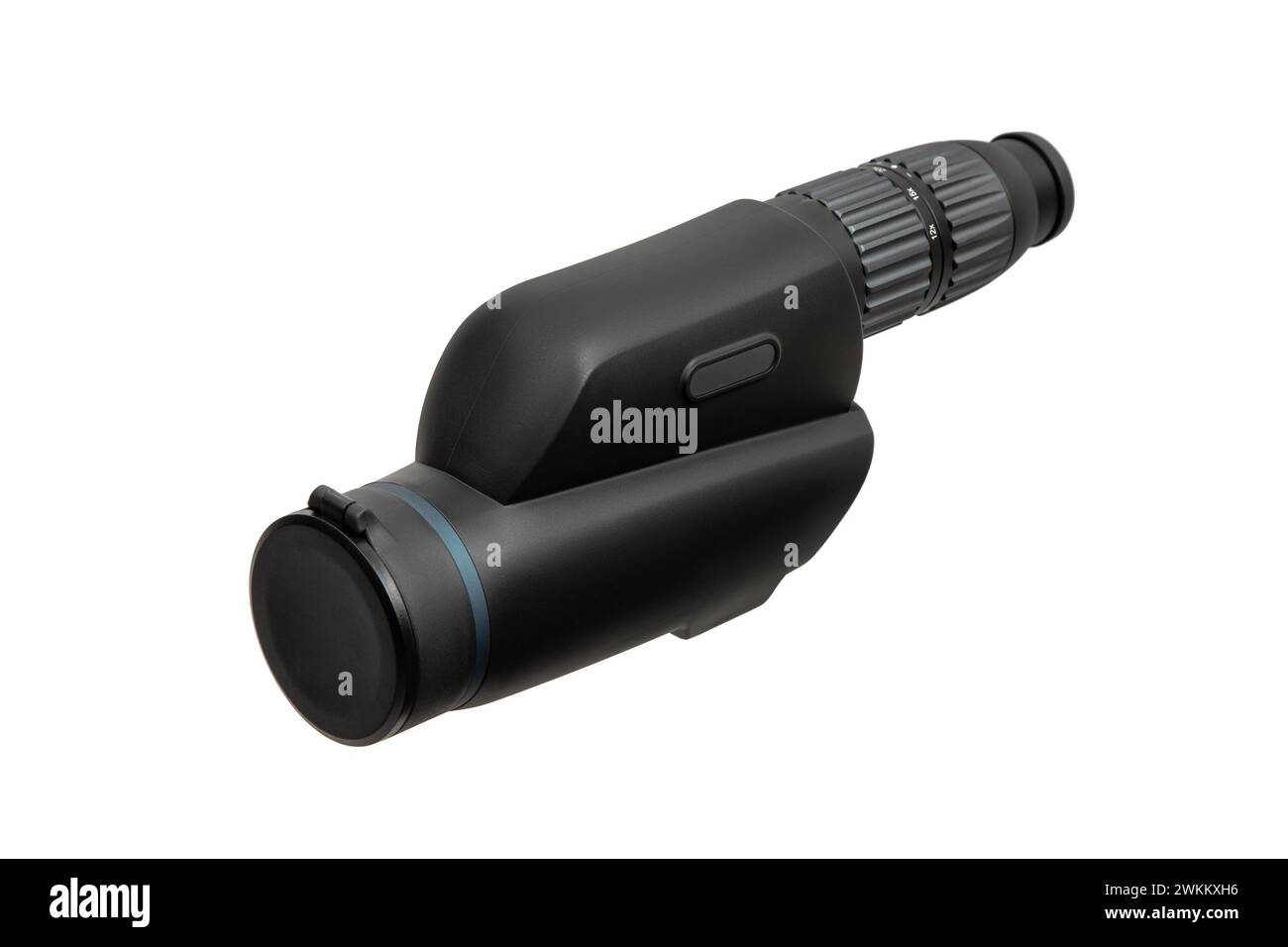 Modern spyglass. Long-range observation device. Monocular isolate on a ...