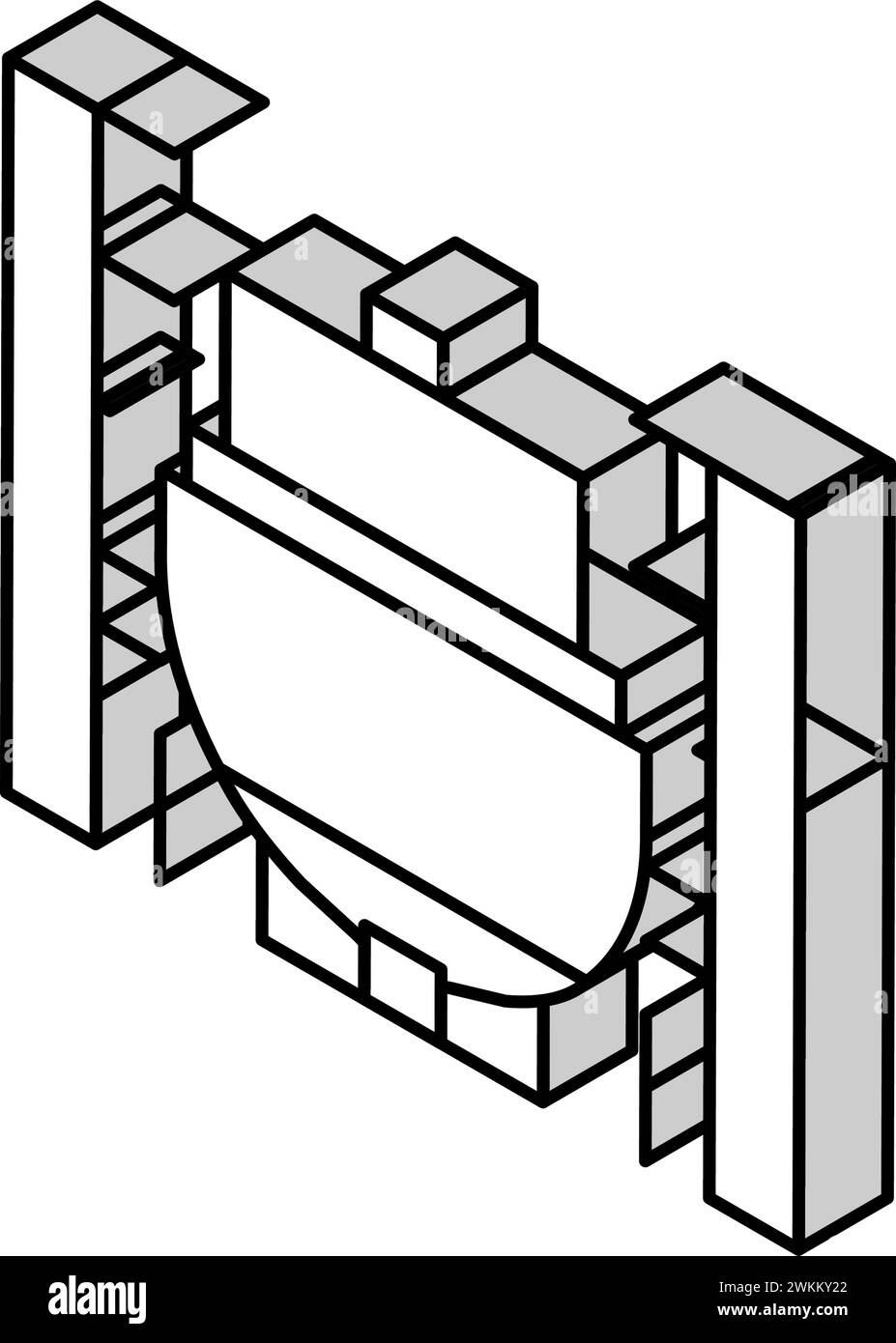 shipyard manufacturing process isometric icon vector illustration Stock ...