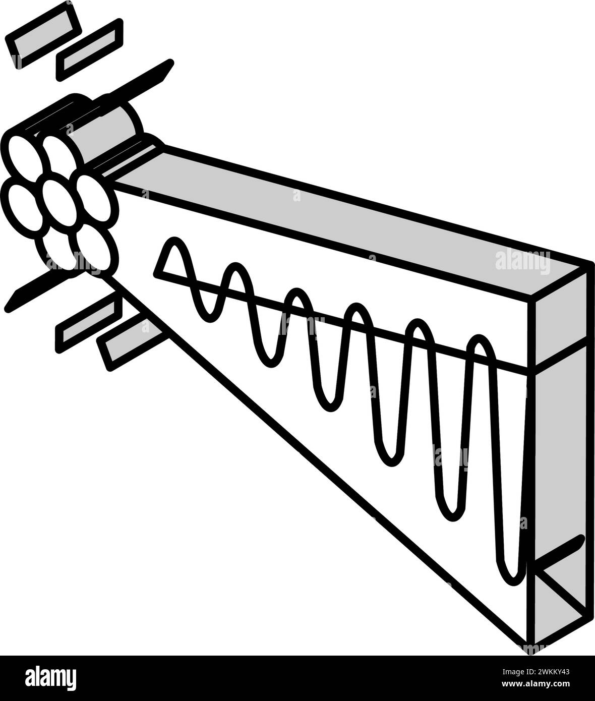 gamma rays nuclear energy isometric icon vector illustration Stock ...