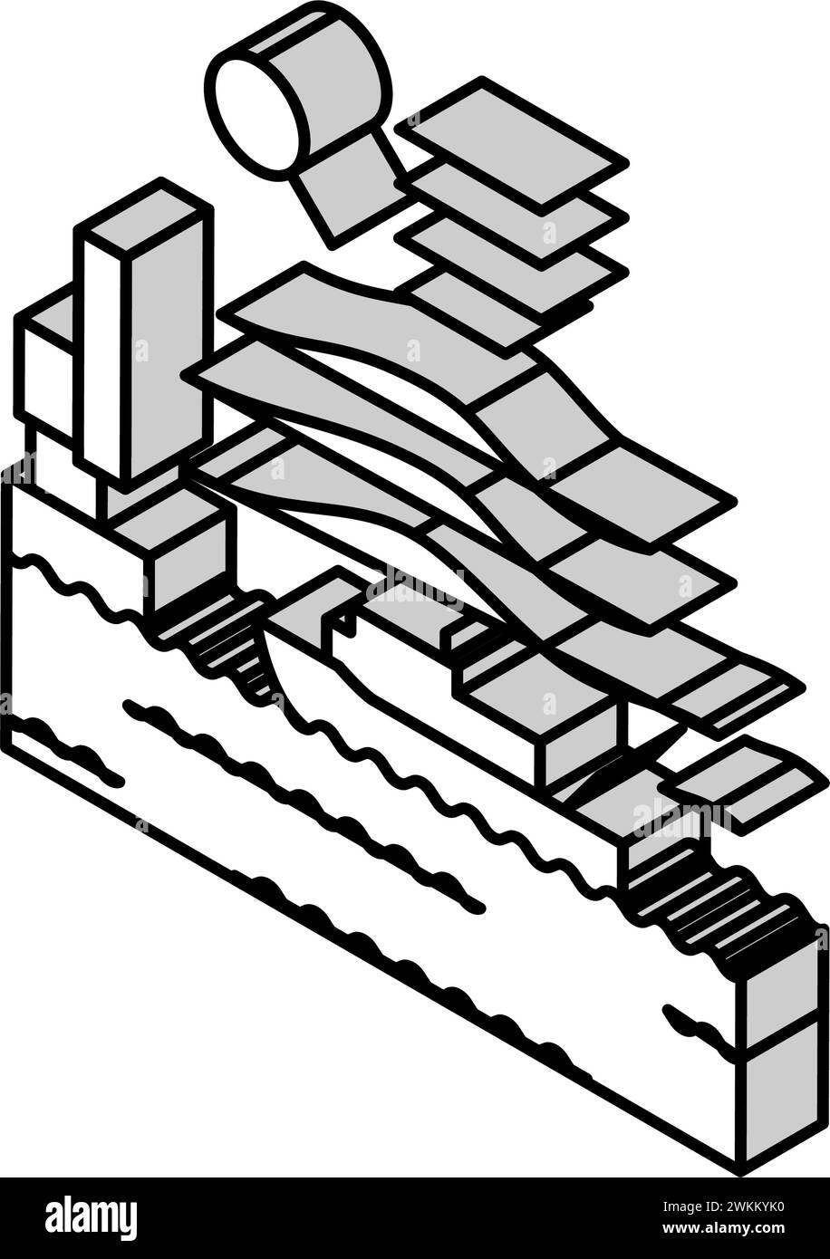 marine hydrodynamics isometric icon vector illustration Stock Vector ...