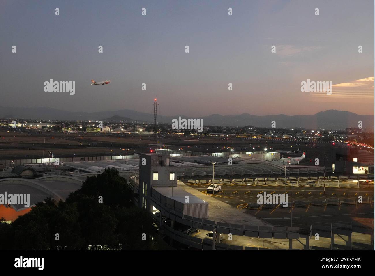 An airplane takes of at the Mexico City International Airport aka ...