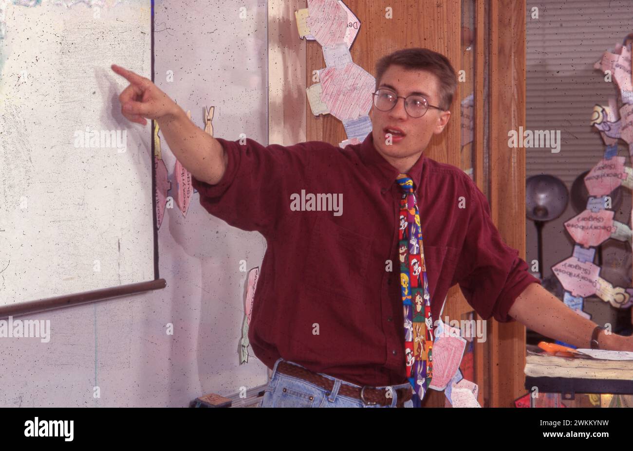 Austin Texas USA: Male first-year high school biology teacher uses ...