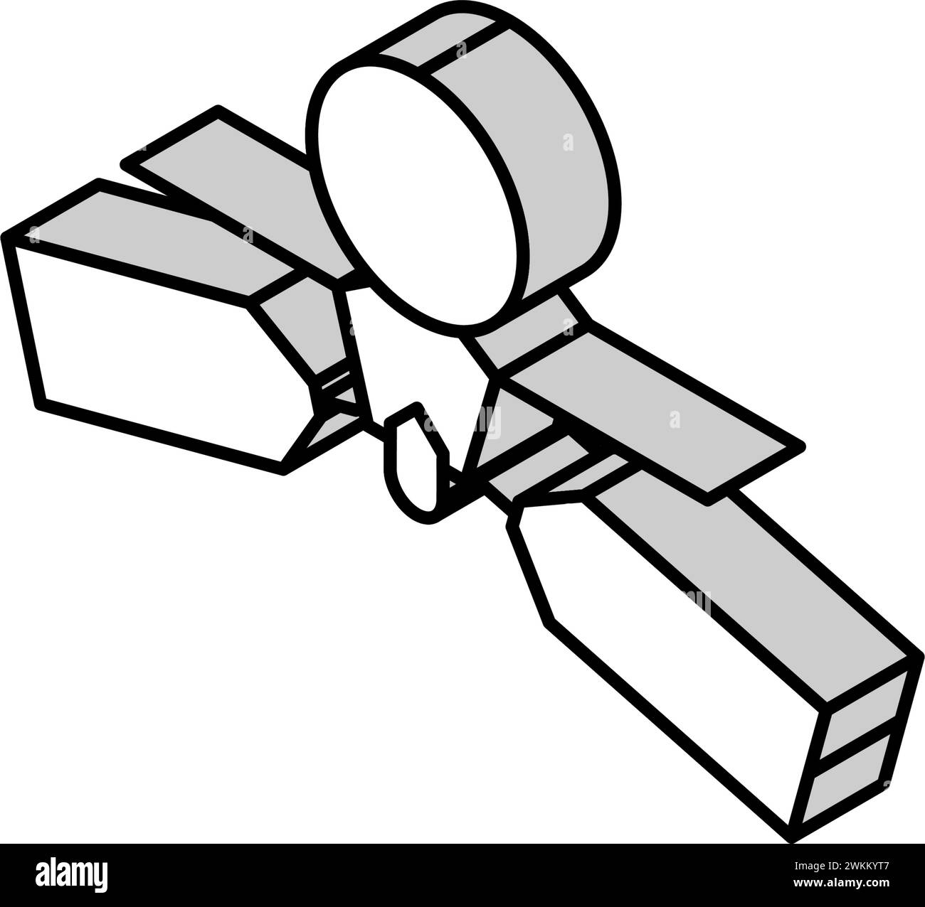 mars reconnaissance orbiter planet isometric icon vector illustration ...