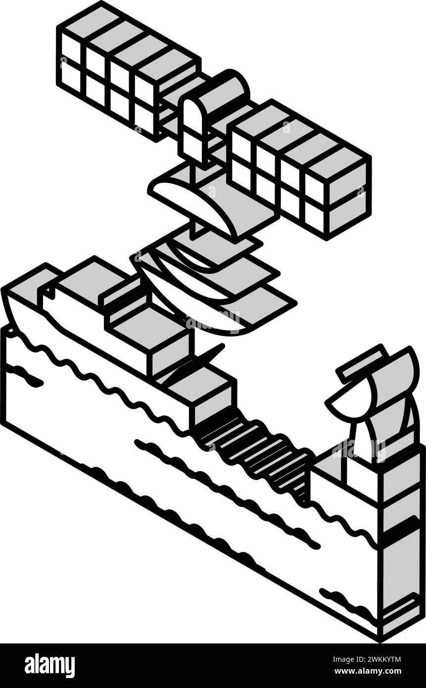 Marine Satellite Communication Isometric Icon Vector Illustration Stock Vector Image And Art Alamy