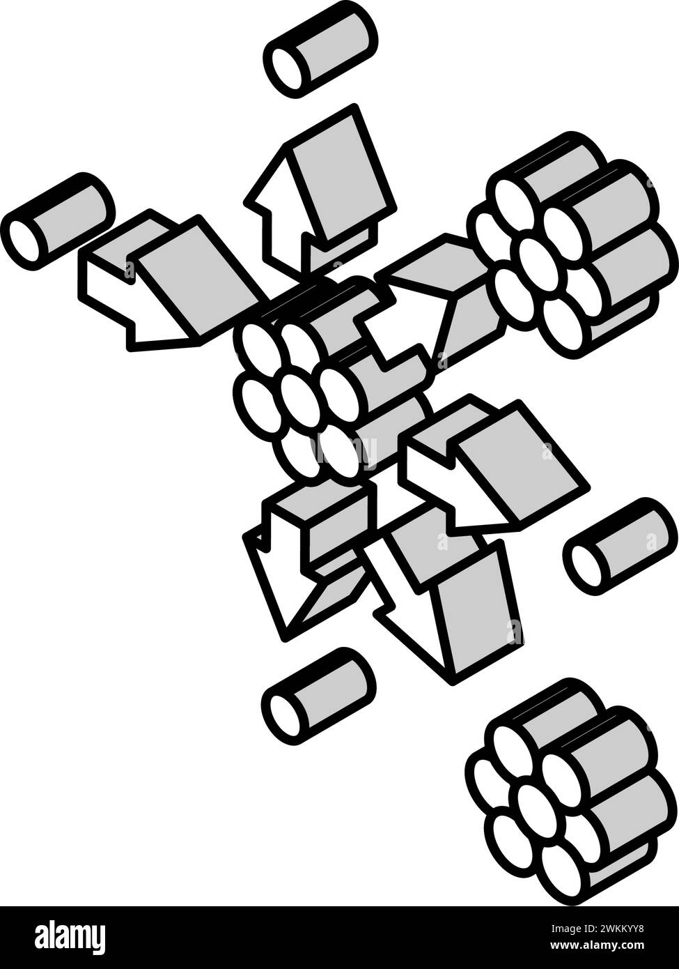nuclear fission energy isometric icon vector illustration Stock Vector ...