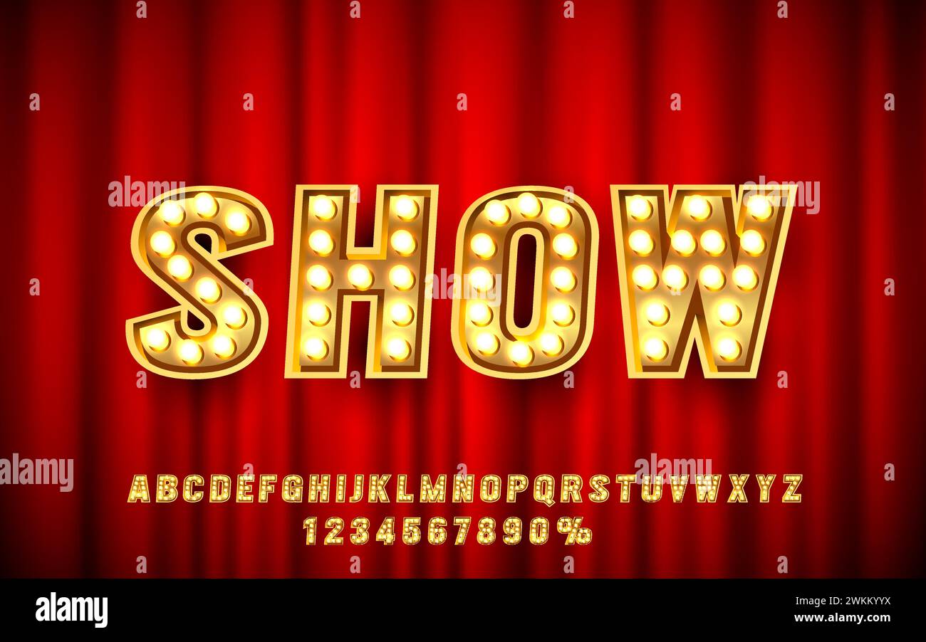 Show font set collection, letters and numbers symbol. Vector ...