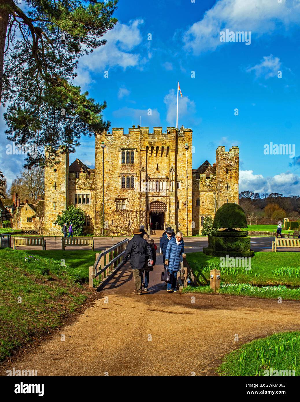 Hever Castle and Gardens in February, Hever, Kent England Stock Photo ...