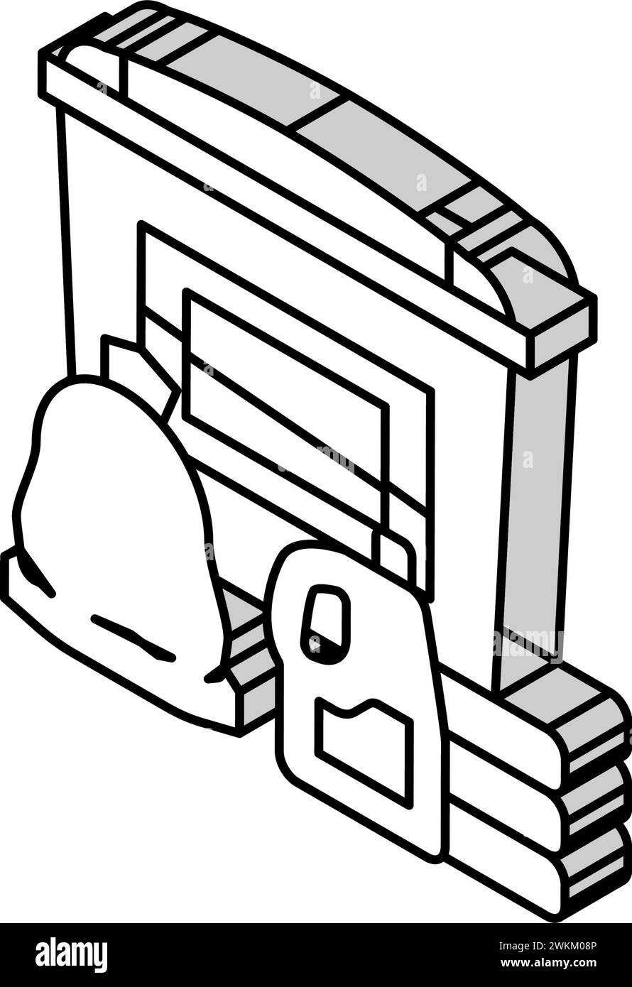 oil spill response kit petroleum engineer isometric icon vector ...