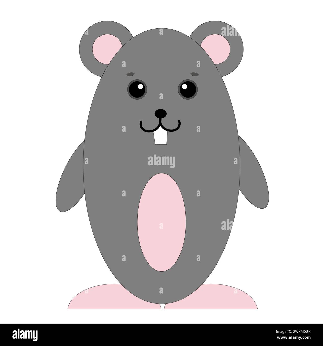 Cute cartoon mouse on white Stock Vector Image & Art - Alamy