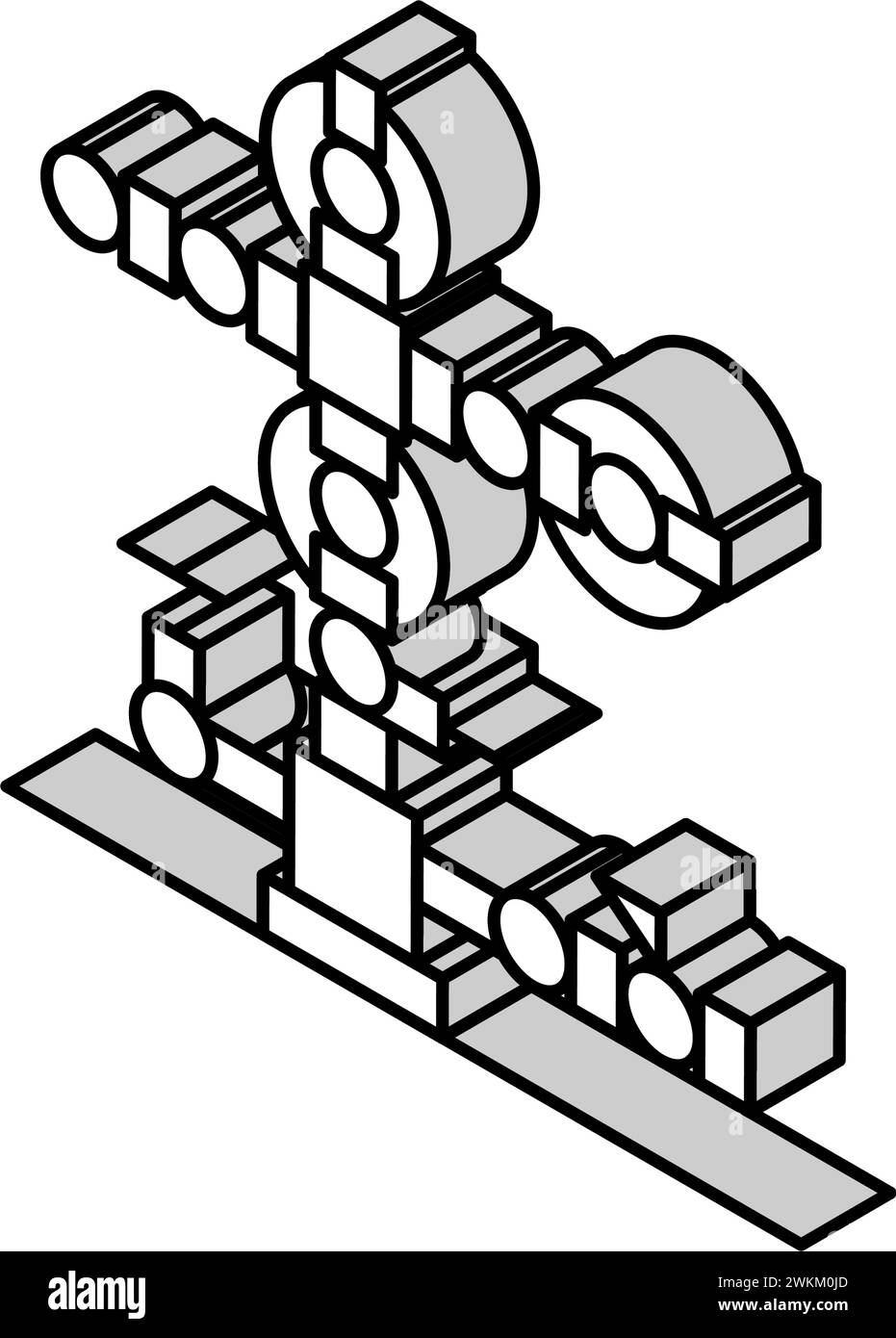 oil wellhead petroleum engineer isometric icon vector illustration ...