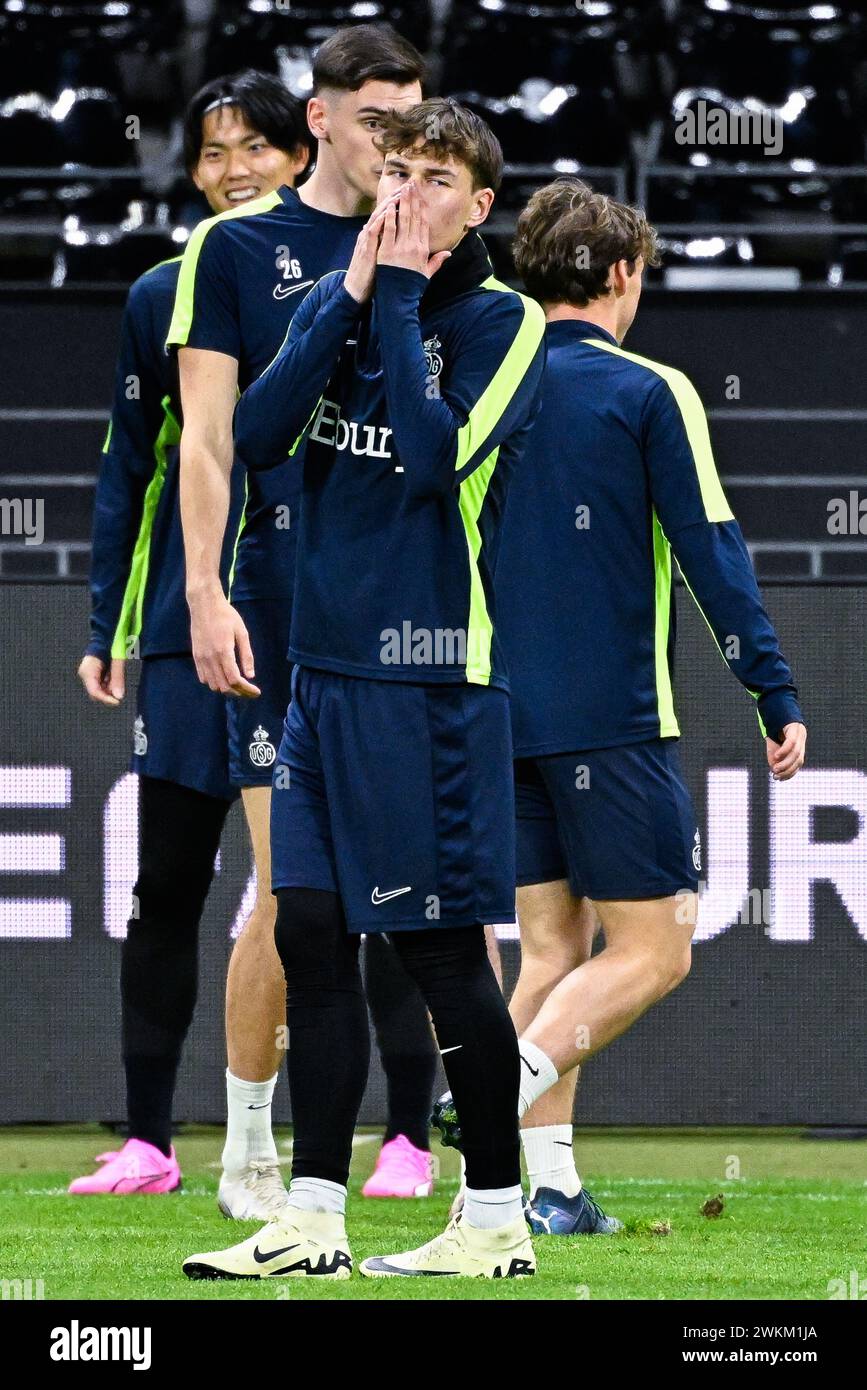 Frankfurt Am Main, Germany. 21st Feb, 2024. Union's Casper Terho reacts ...