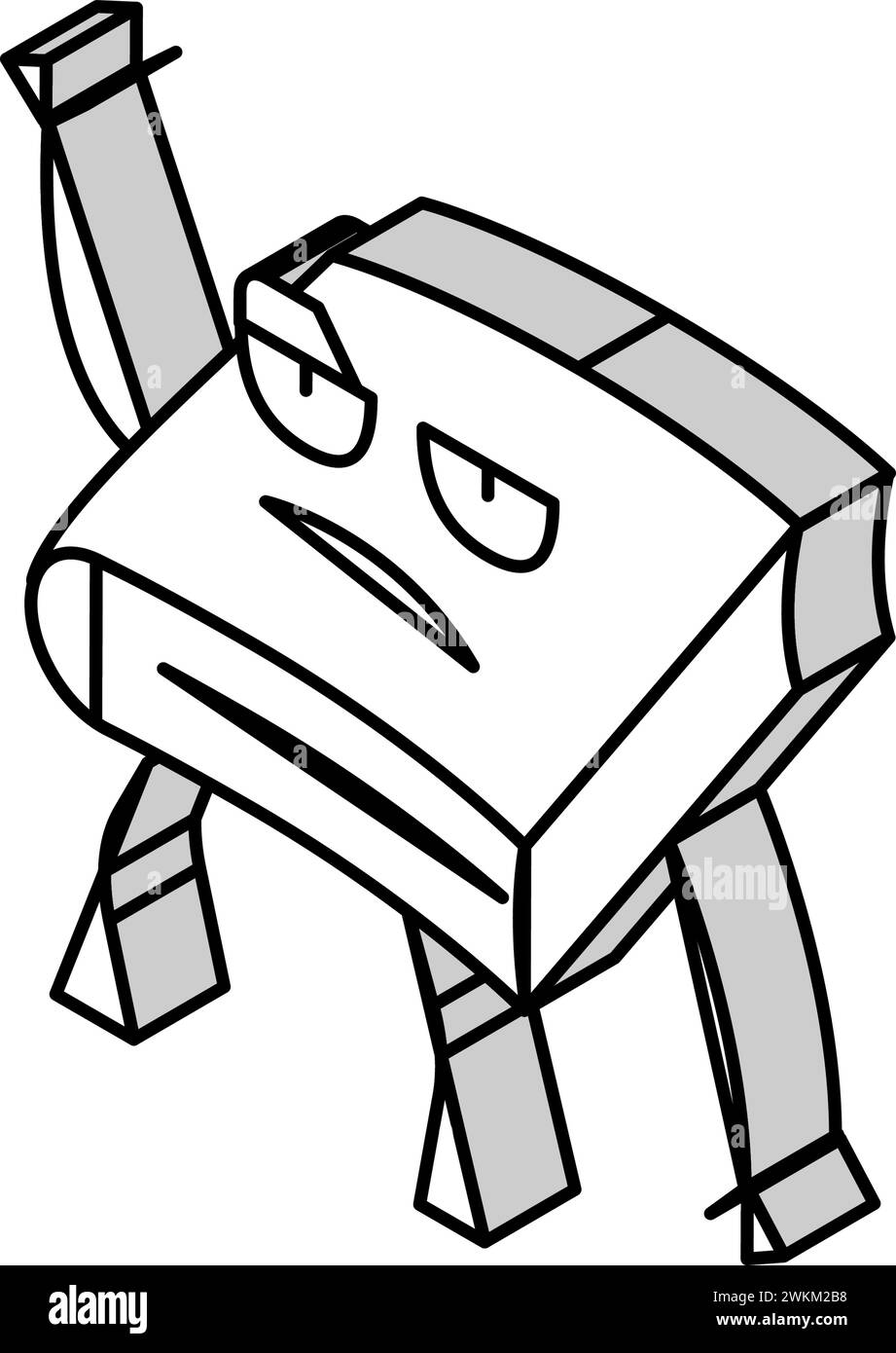 smart book character isometric icon vector illustration Stock Vector ...