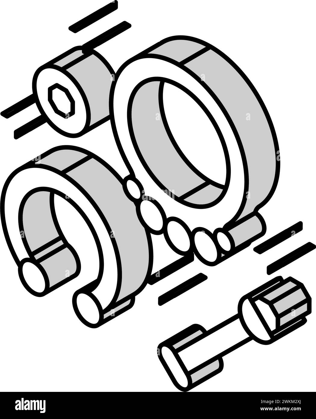 ring piercing isometric icon vector illustration Stock Vector Image ...