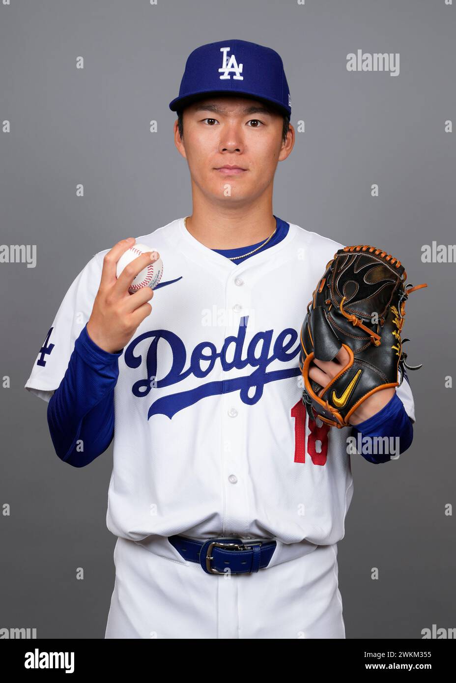 This is a 2024 photo of starting pitcher Yoshinobu Yamamoto of the Los ...