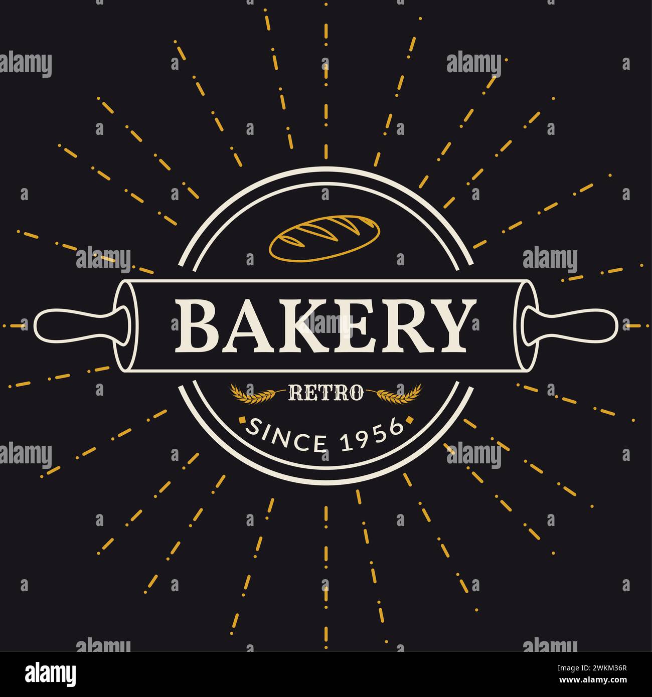Colored premium quality retro bakery template Vector Stock Vector Image ...