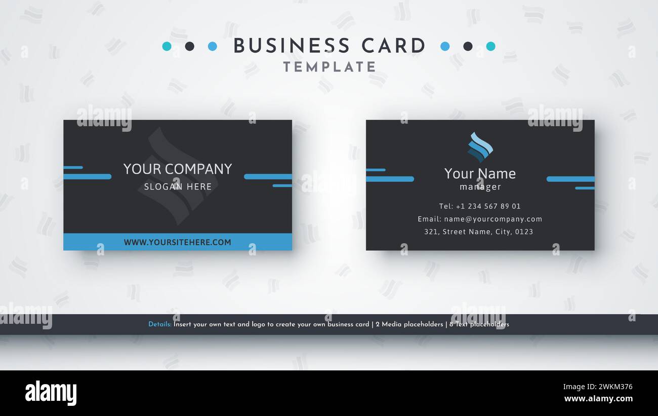 Company Business Card Template. Professional Design For Your Company ...