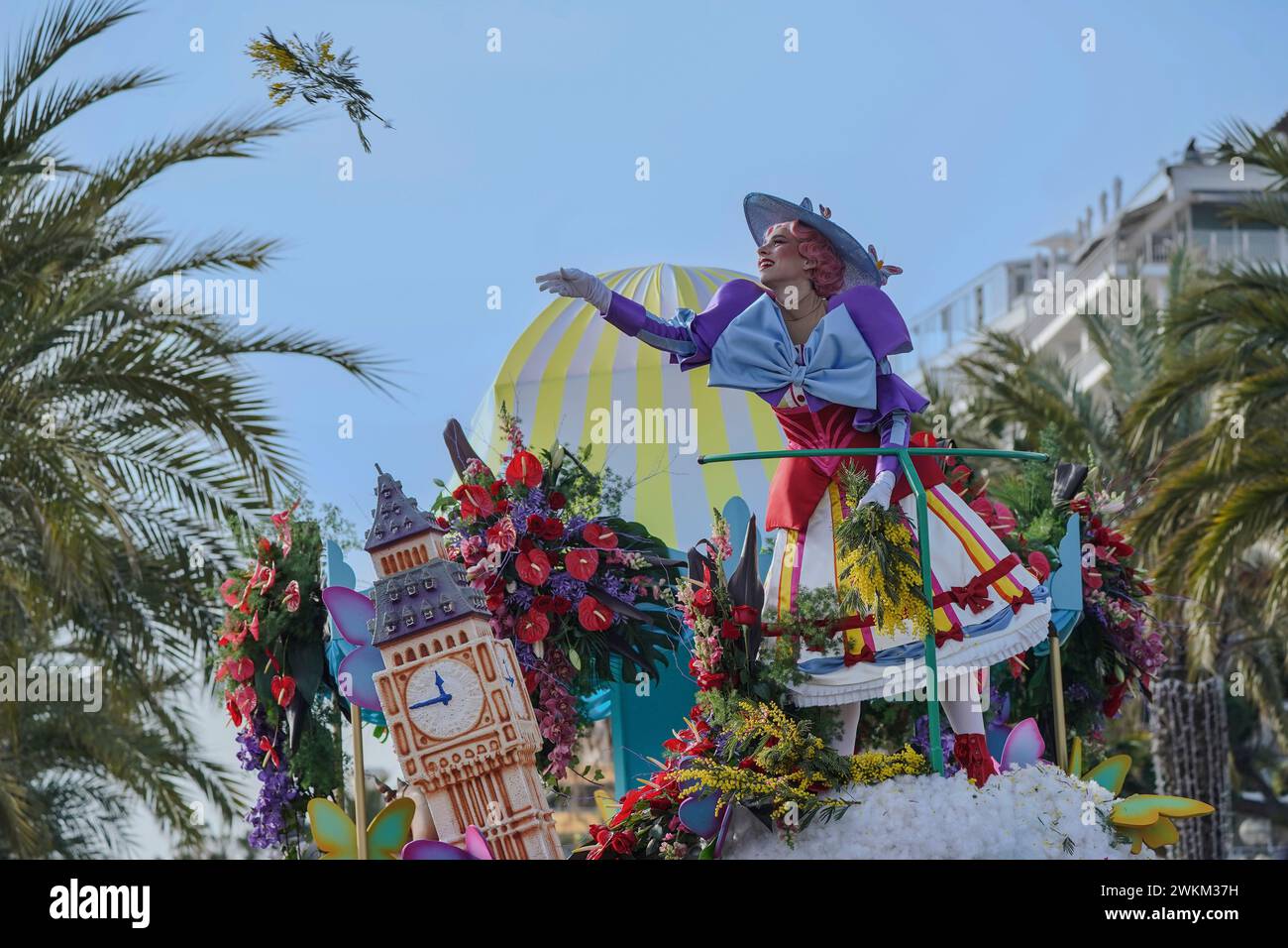 Europe. France. Alpes-Maritimes. Nice. Carnival. Flower parade. Throw ...