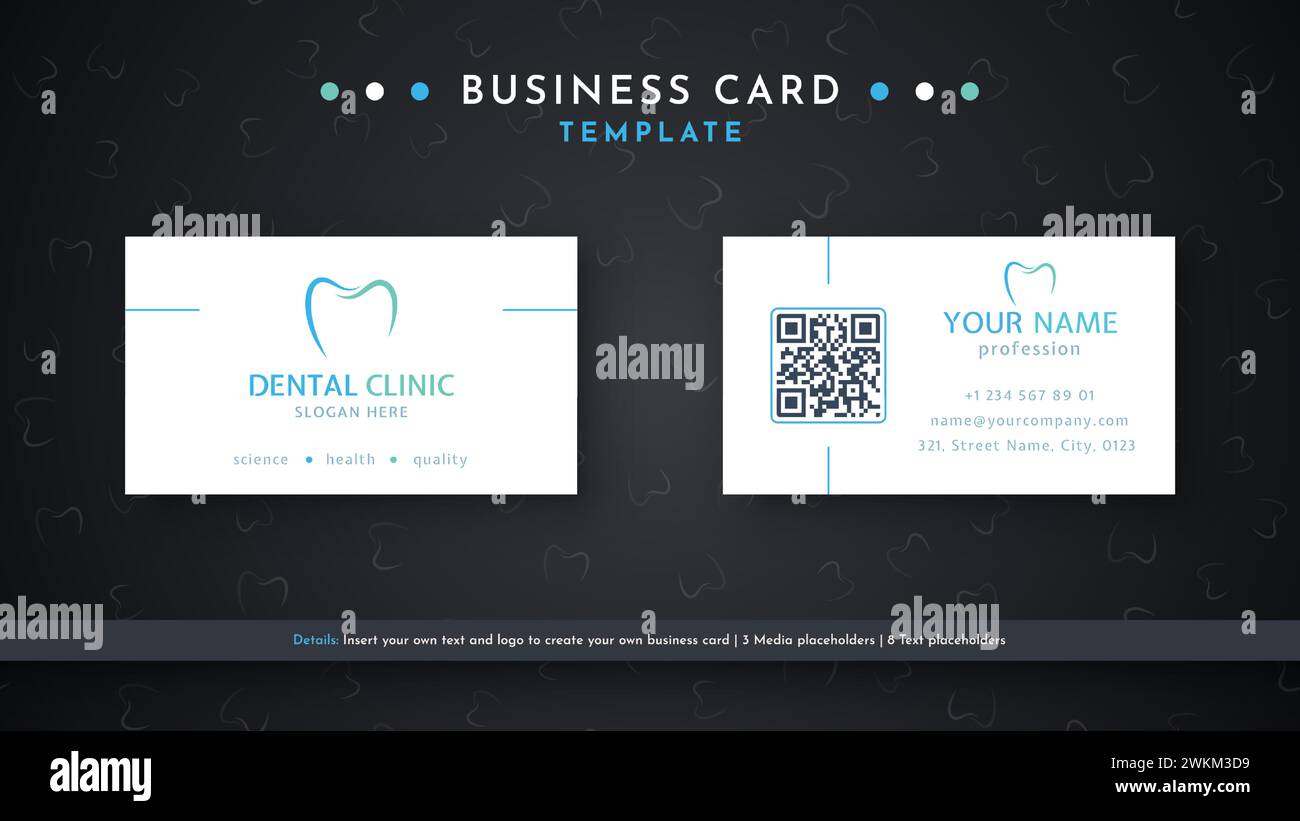 Dental Business Card Template. Professional Design For Your Company ...
