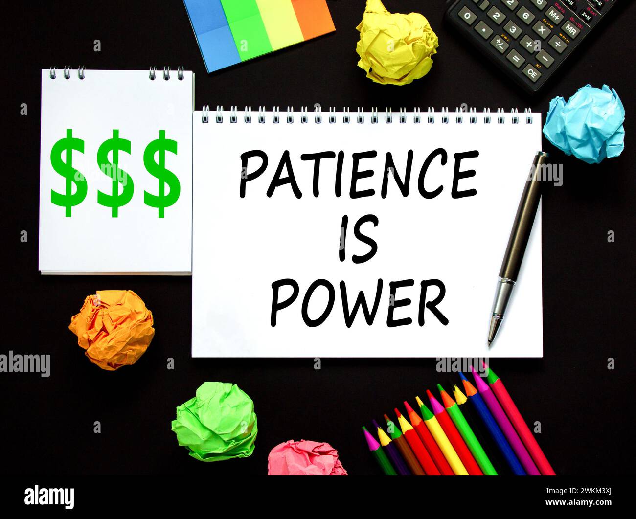 Patience is power symbol. Concept words Patience is power on beautiful ...
