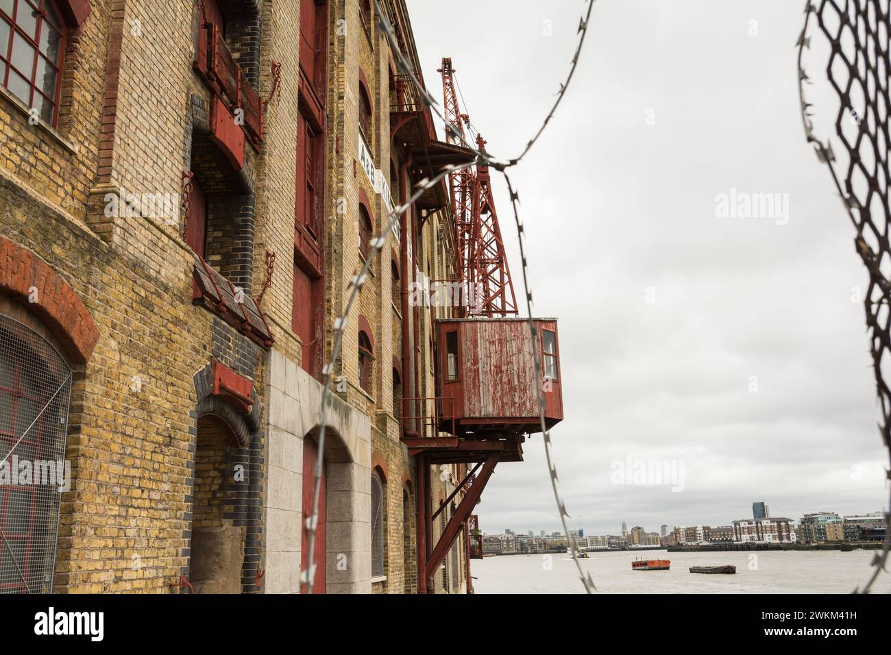 Phoenix Wharf, a converted warehouse on Wapping Wall, London, UK Stock ...