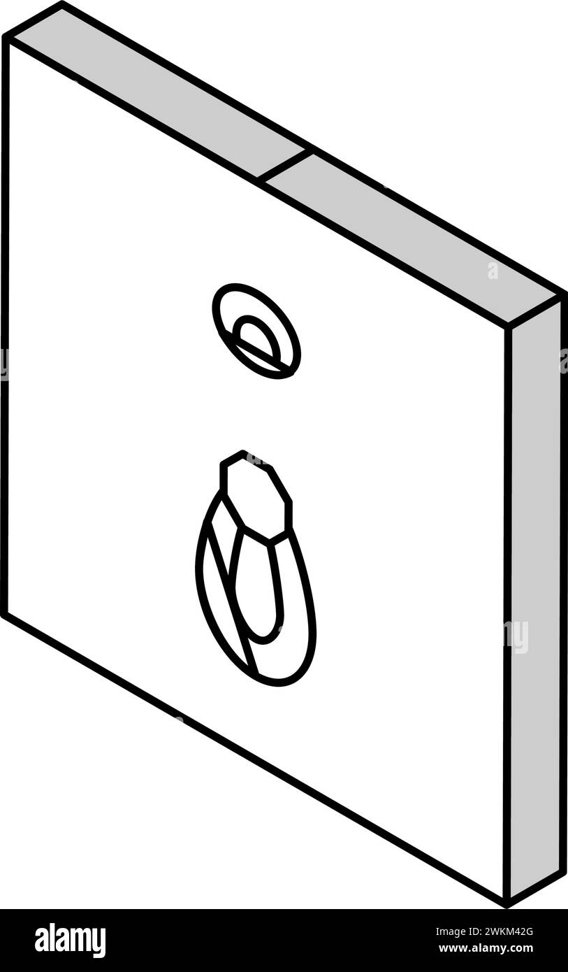 navel piercing fashion beauty isometric icon vector illustration Stock ...