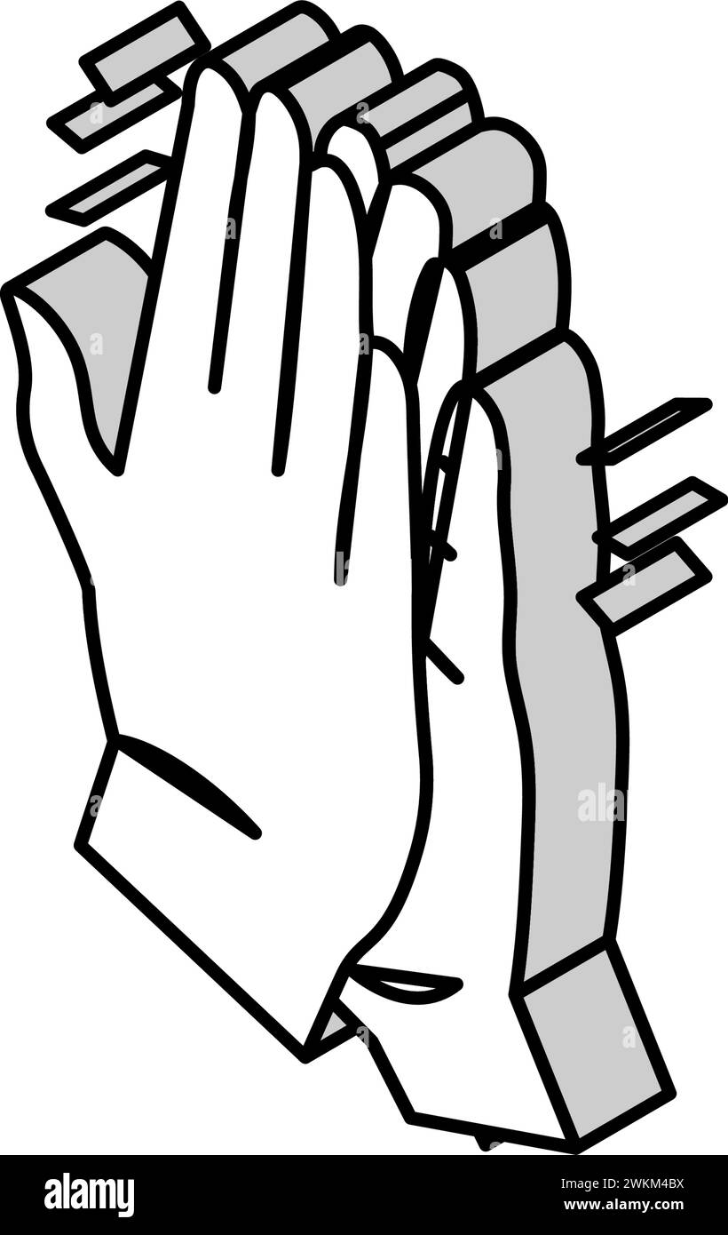 high five hands isometric icon vector illustration Stock Vector Image ...