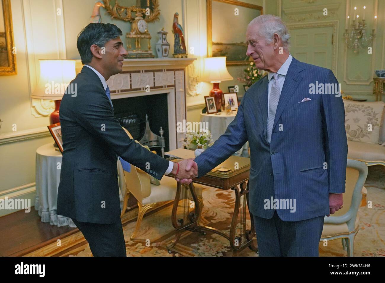 King Charles III with Prime Minister Rishi Sunak at Buckingham Palace ...
