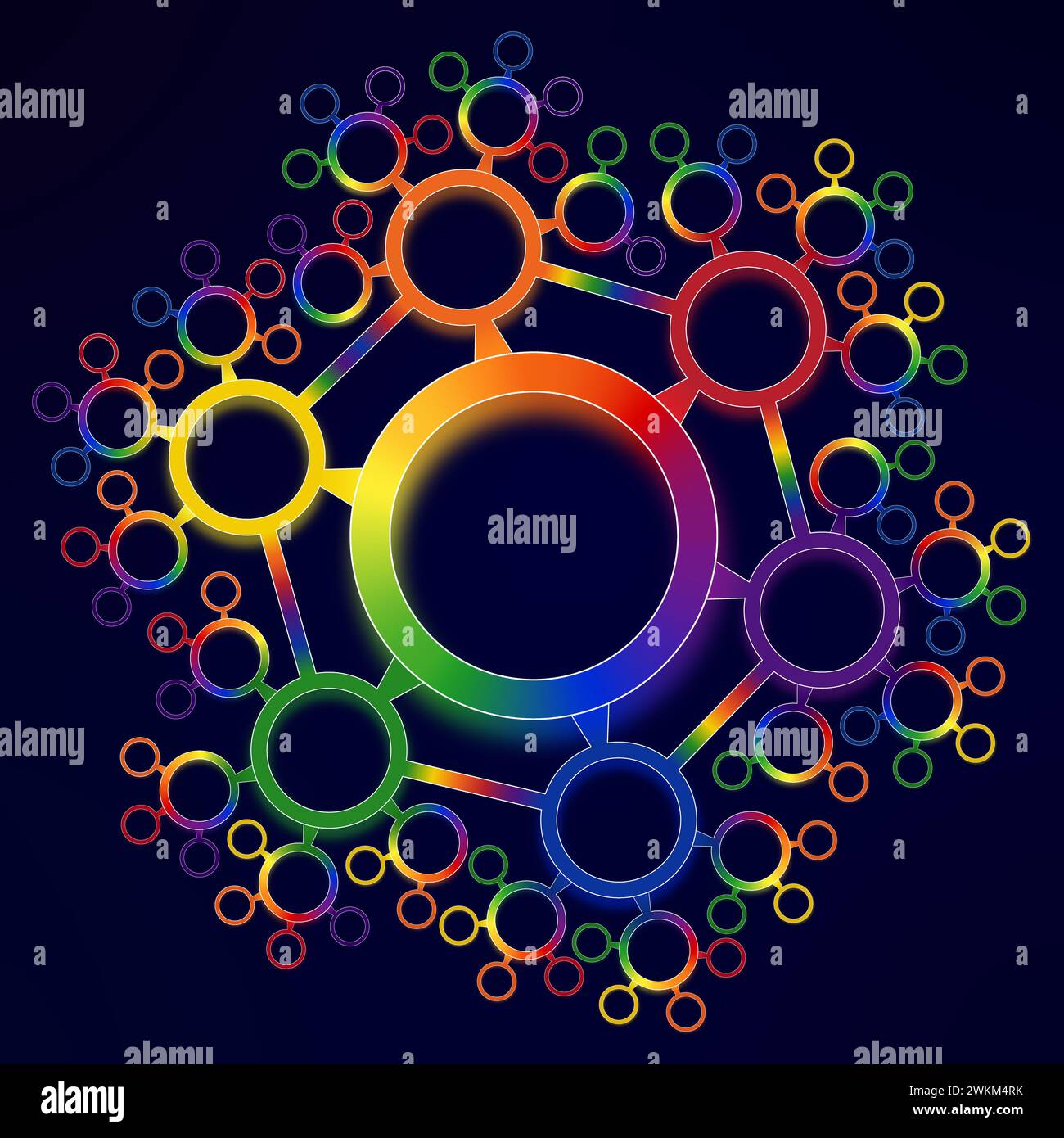 rainbow colorful network diagrams or presentation backgrounds Stock ...