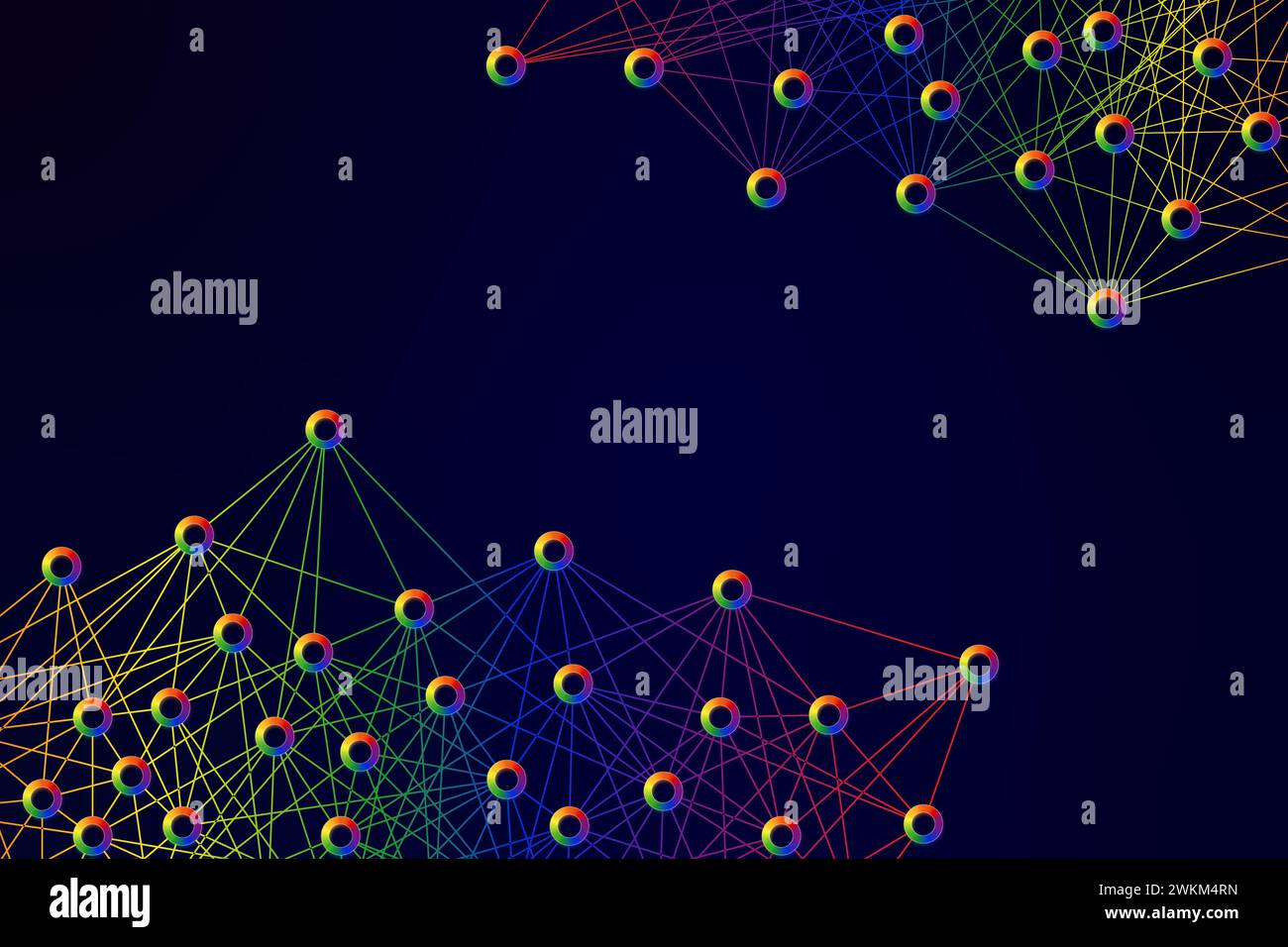 rainbow colorful network diagrams or presentation backgrounds Stock ...