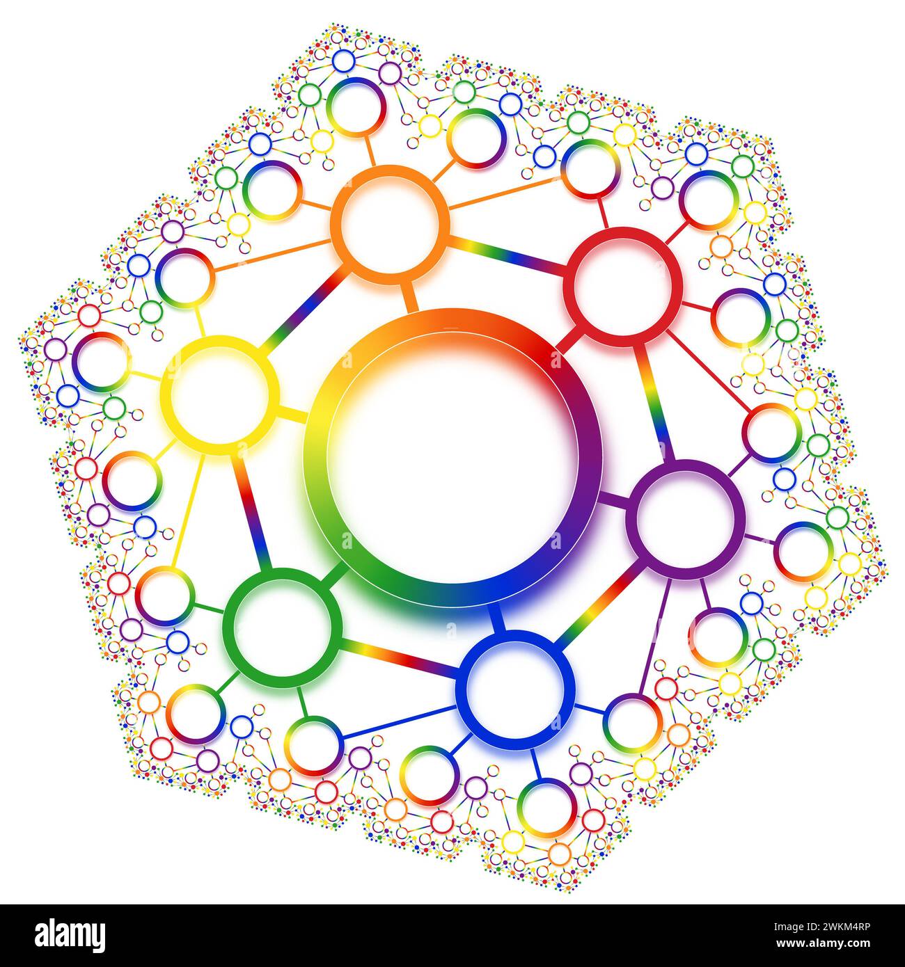 rainbow colorful network diagrams or presentation backgrounds Stock ...
