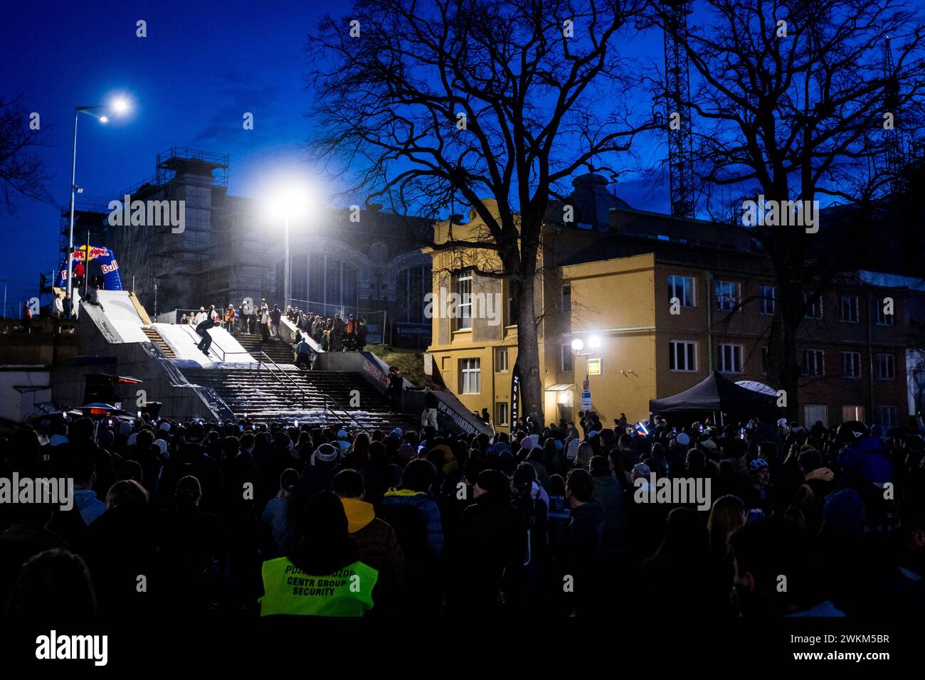 Prague, Czech Republic. 21st Feb, 2024. The Red Bull Full Moon street ...