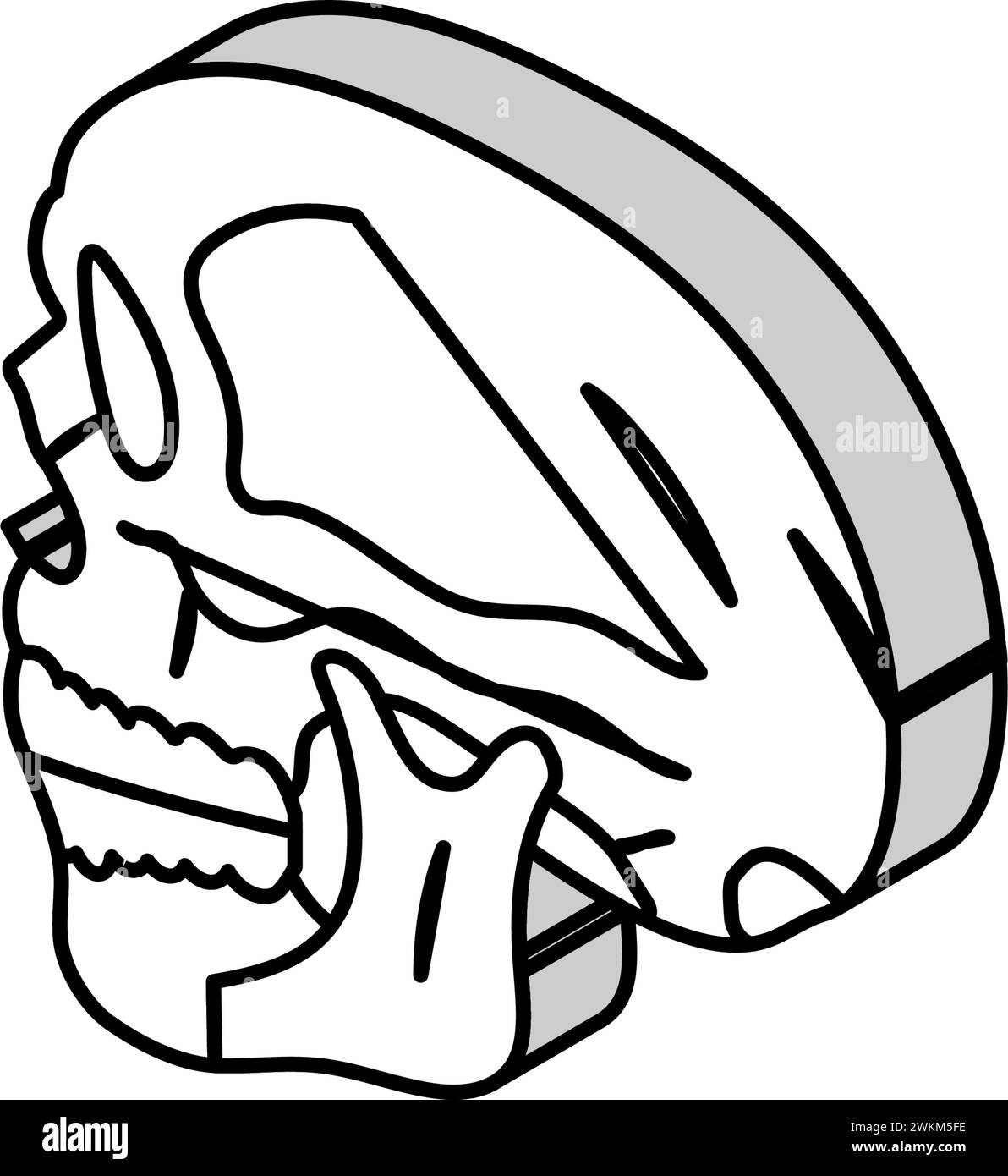 skull tattoo art vintage isometric icon vector illustration Stock ...