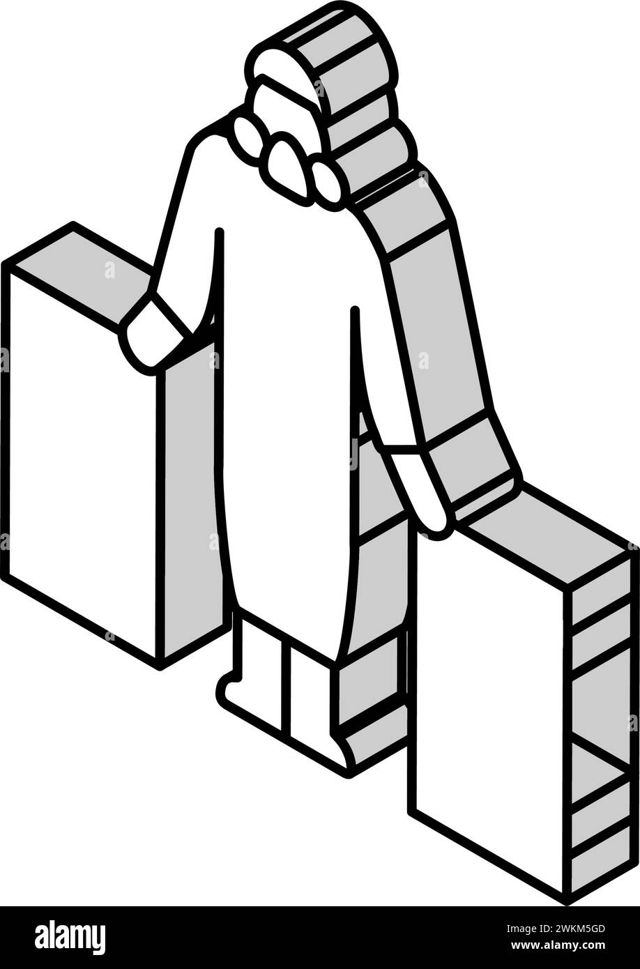 hazardous materials handling isometric icon vector illustration Stock ...