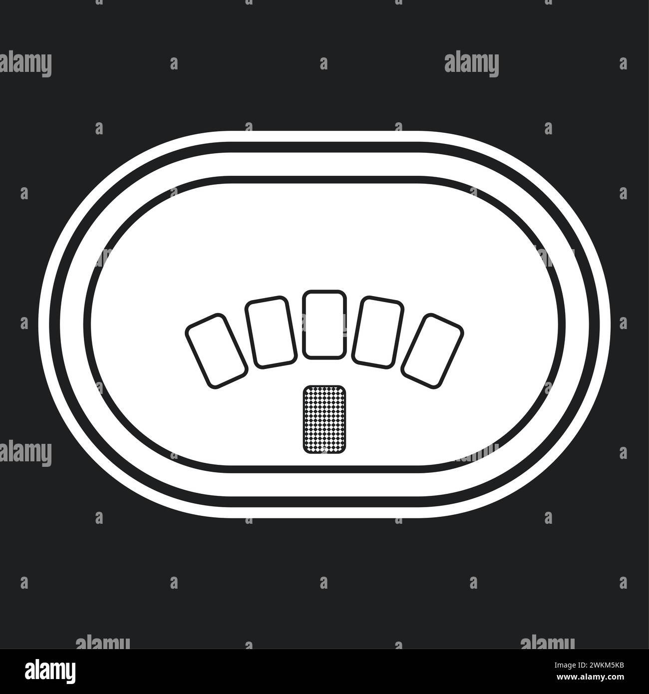 Isolated silhouette of a blackjack table Vector Stock Vector Image ...