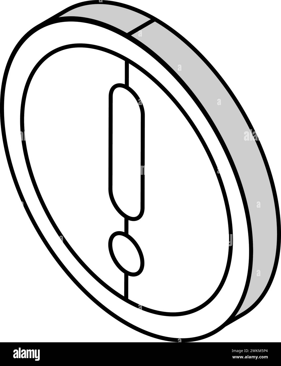 attention icon alert isometric icon vector illustration Stock Vector ...