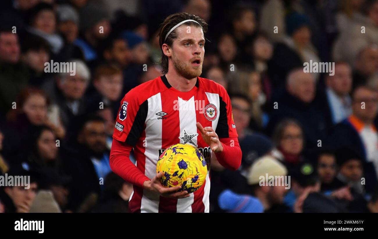 Brentford's Mathias Jensen during the English Premier League soccer ...