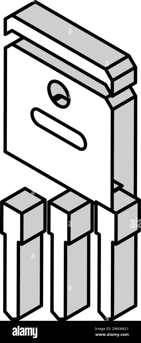 transistor electrical engineer isometric icon vector illustration Stock Vector Image & Art - Alamy