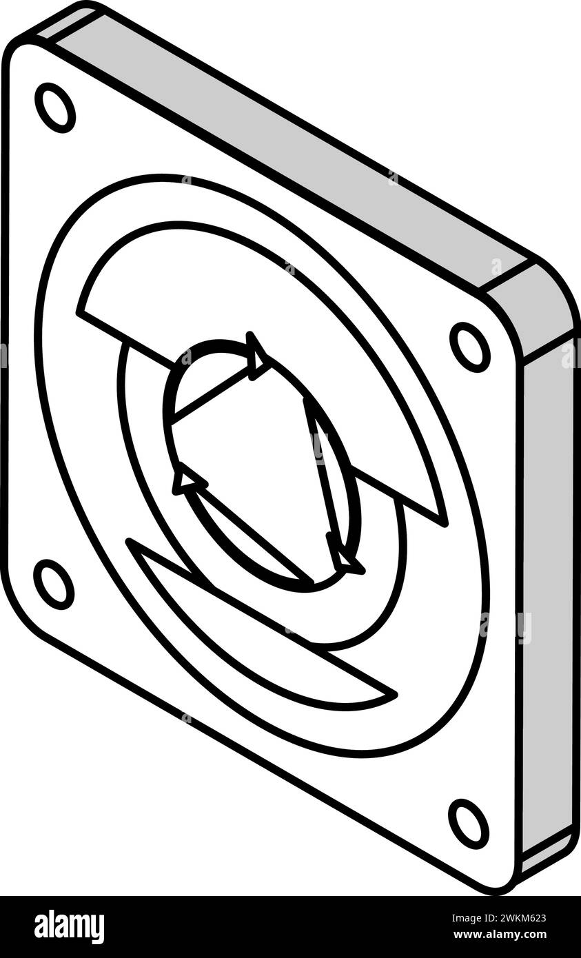 emergency stop button alert isometric icon vector illustration Stock ...