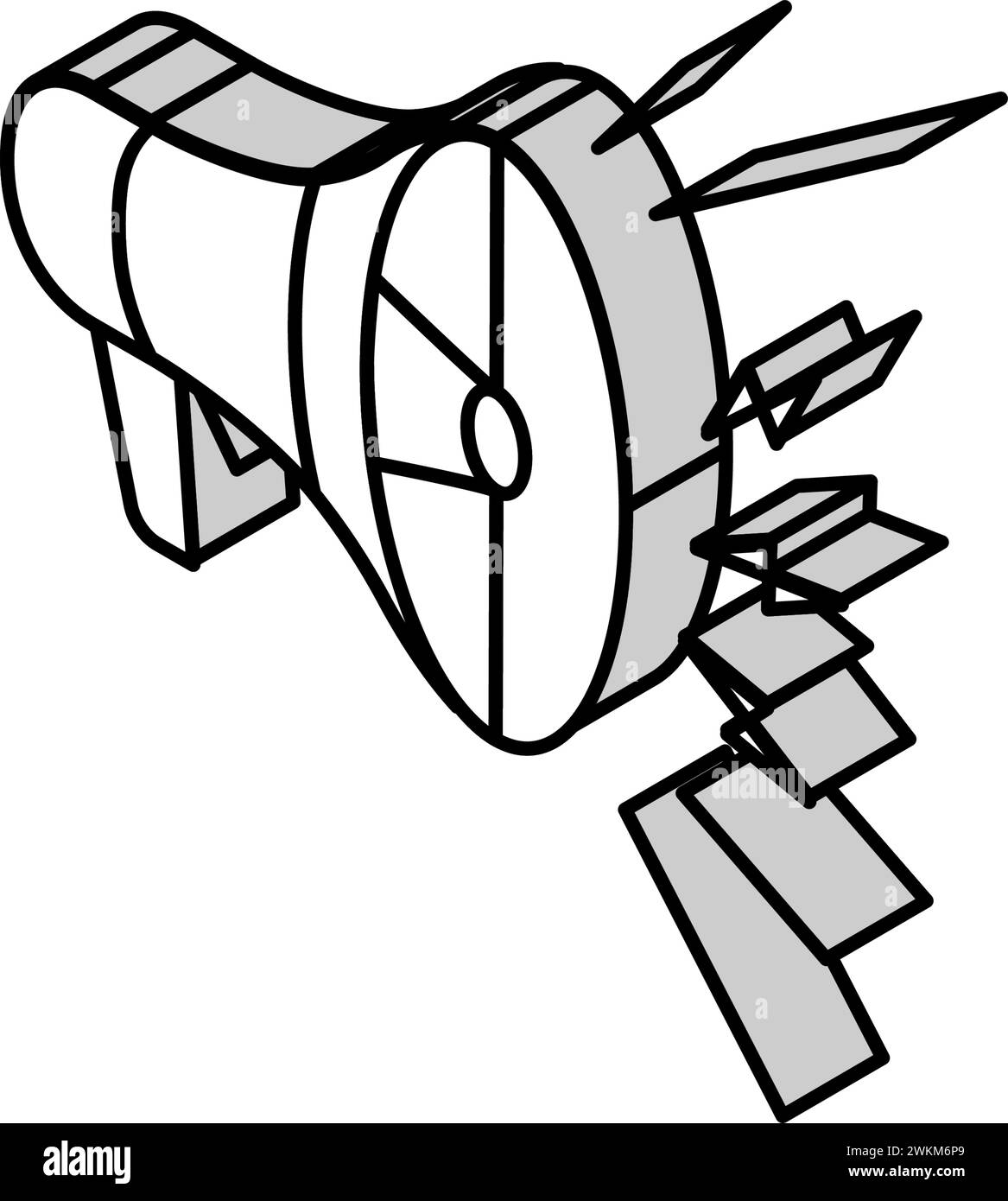 megaphone alert isometric icon vector illustration Stock Vector Image ...