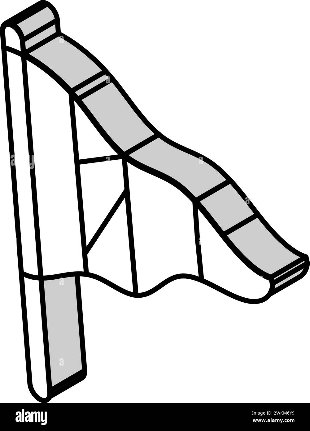 red flag alert isometric icon vector illustration Stock Vector Image ...