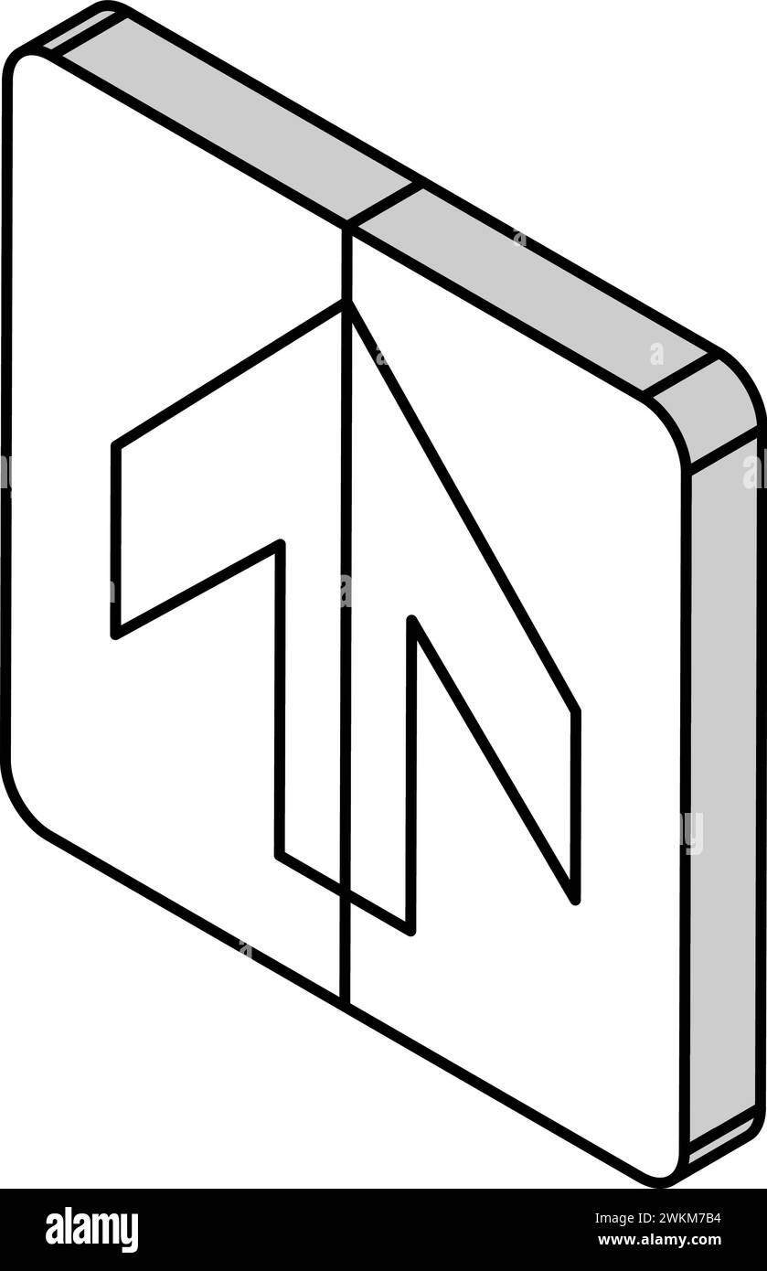 white right left arrow emergency isometric icon vector illustration ...