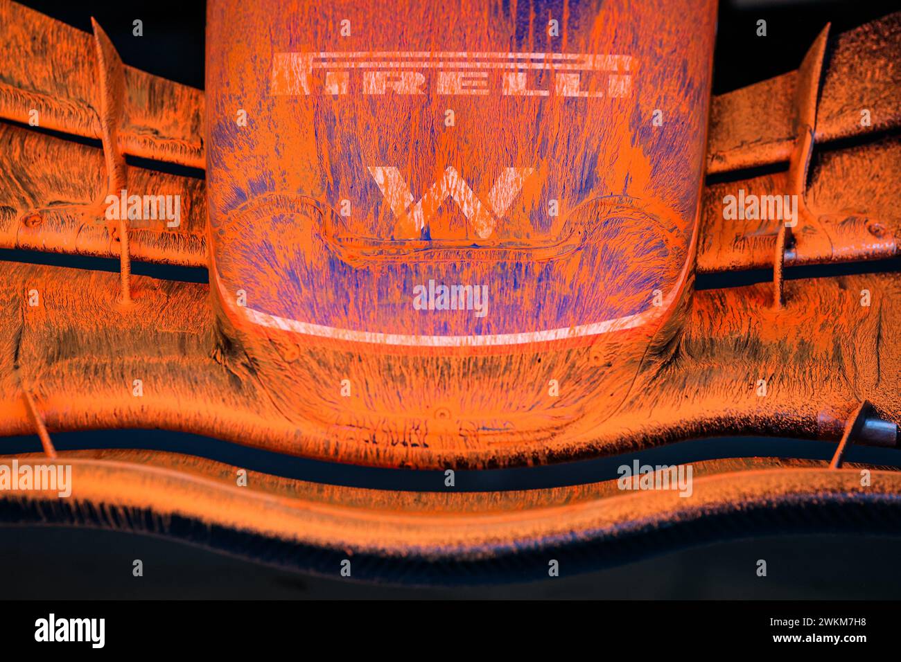 Williams Racing FW46, mechanical detail of flow vis on the front wing ...