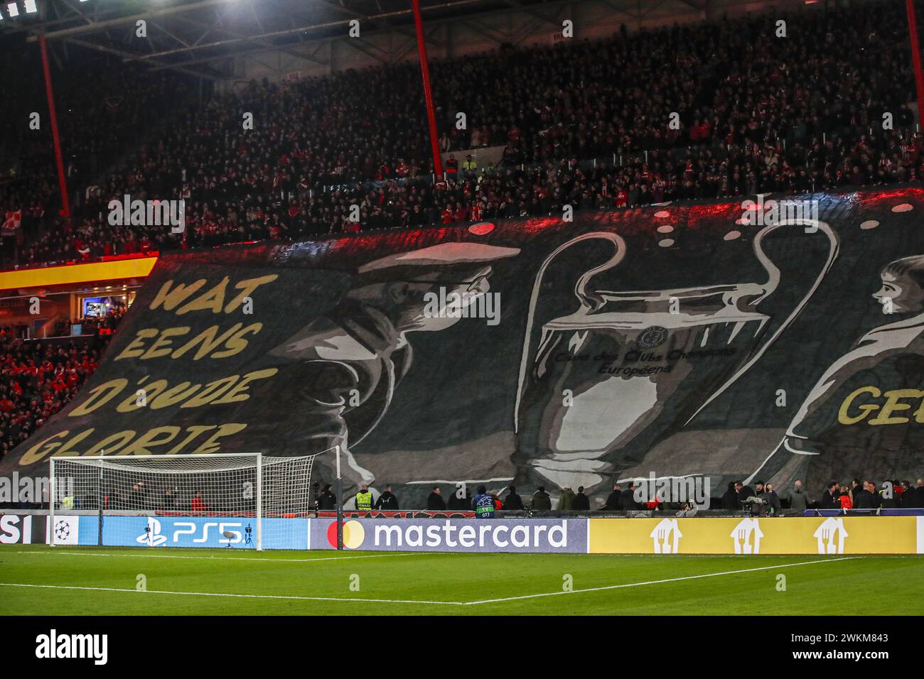 EINDHOVEN - PSV fans with banner during the UEFA Champions League ...