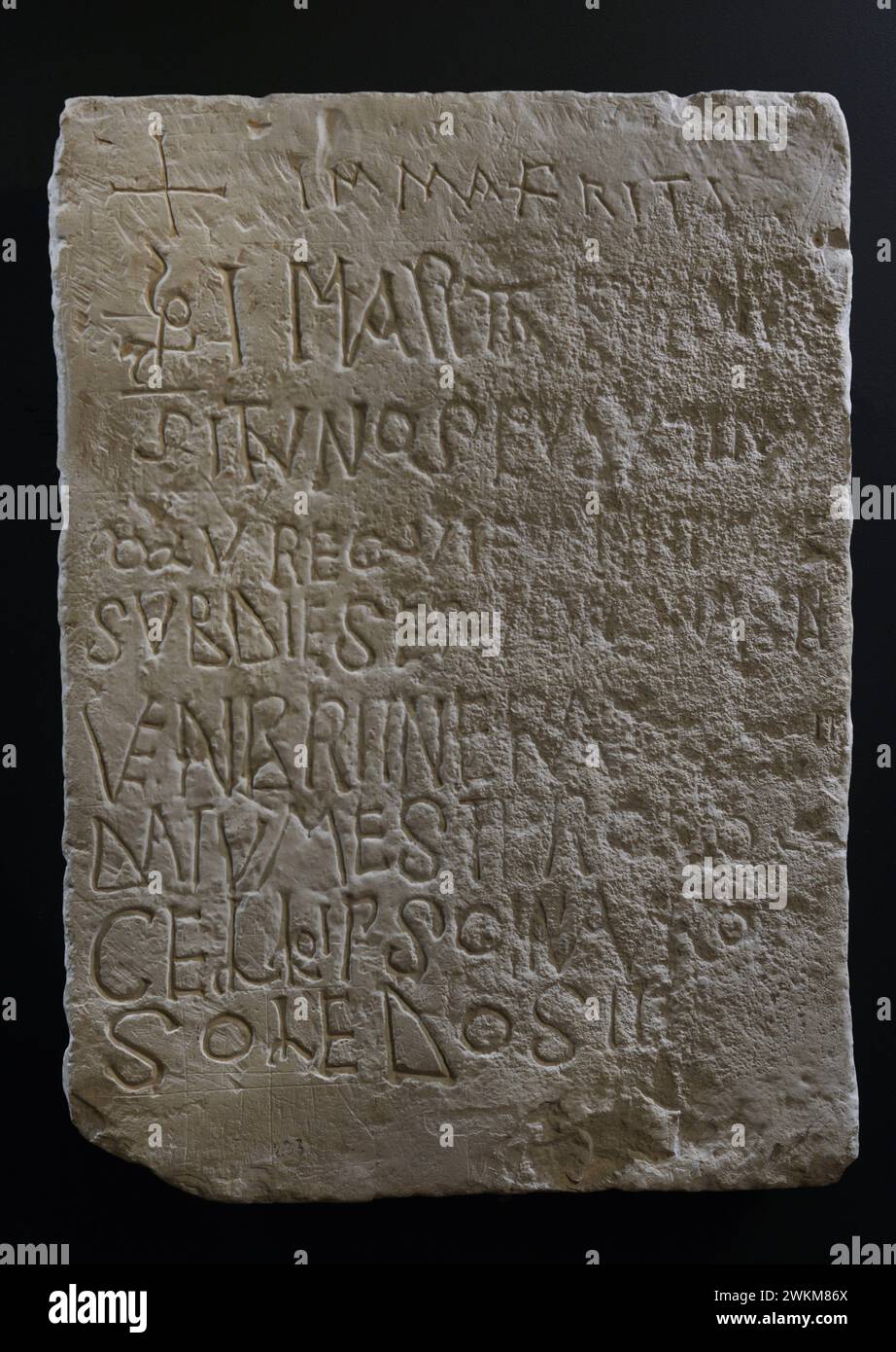 Fragment of the tombstone of Inma Frita. The inscription is dedicated ...