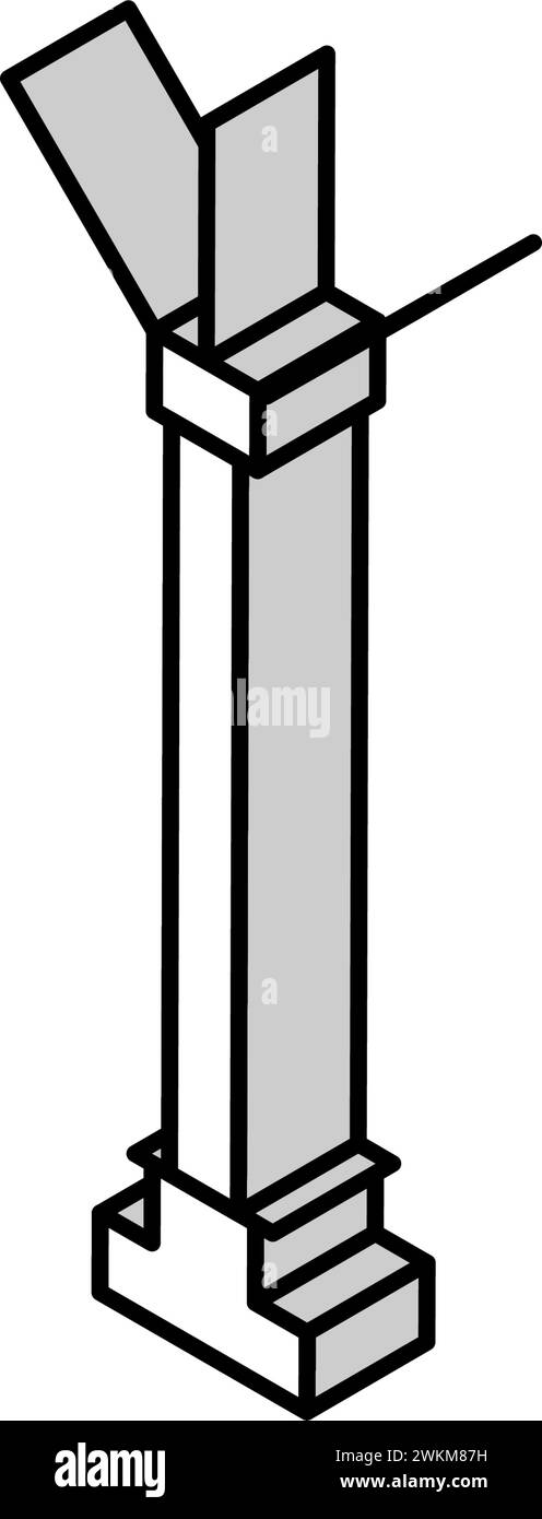 lightning rod electrical engineer isometric icon vector illustration ...