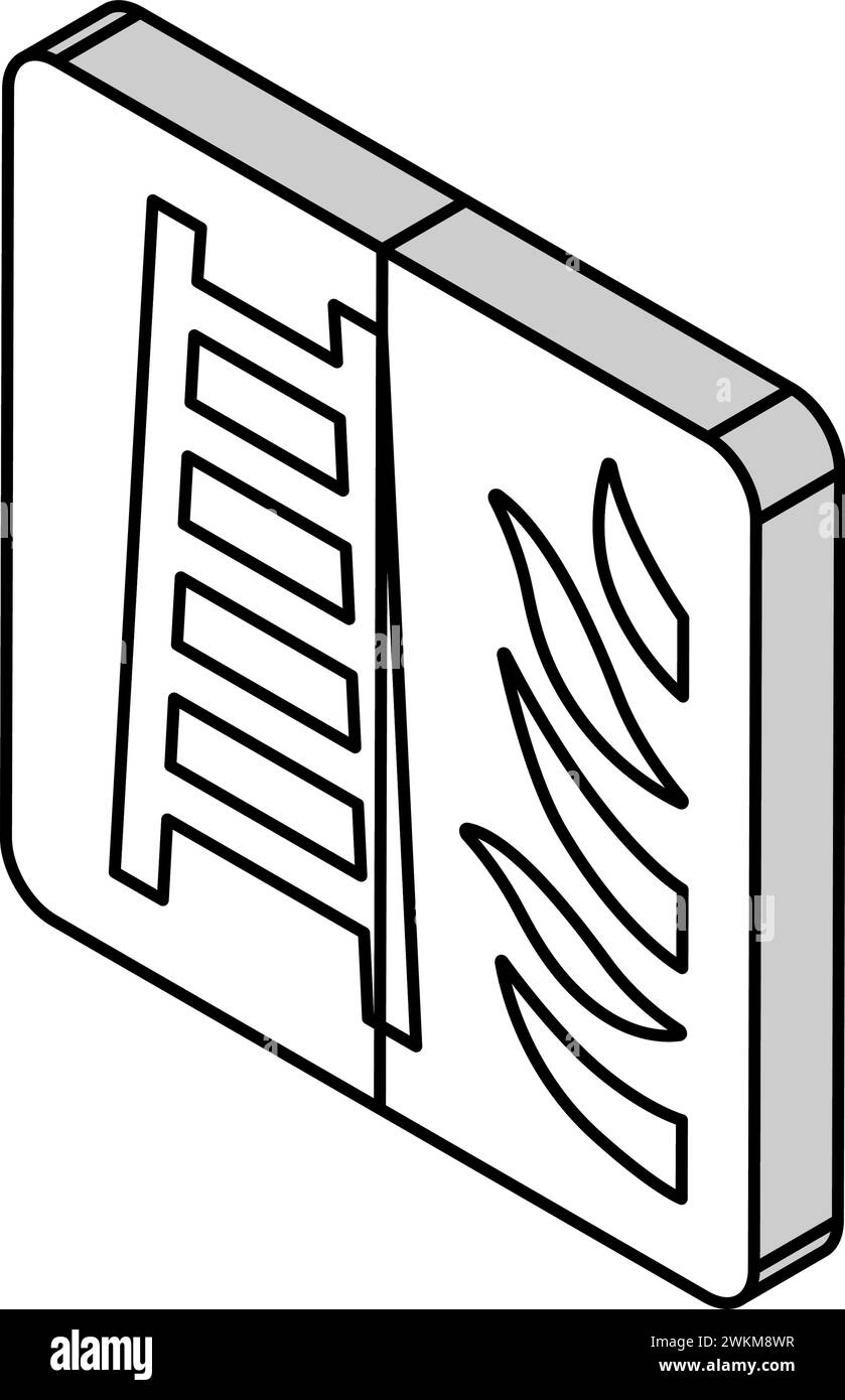 fire fighting hose standpipe outlet isometric icon vector illustration ...