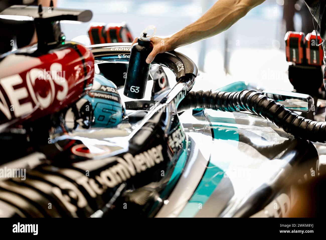RUSSELL George (gbr), Mercedes AMG F1 Team W15, portrait during the ...