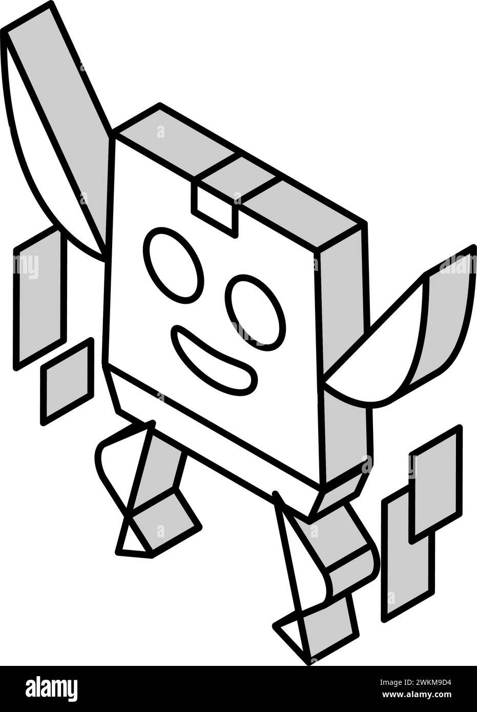 Box jump illustration Black and White Stock Photos & Images - Alamy