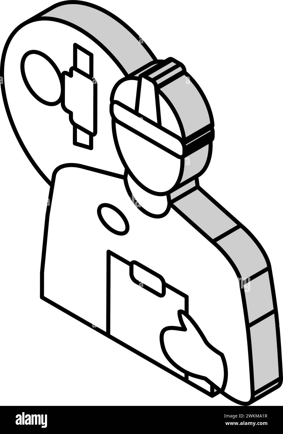 inspection gas service isometric icon vector illustration Stock Vector ...