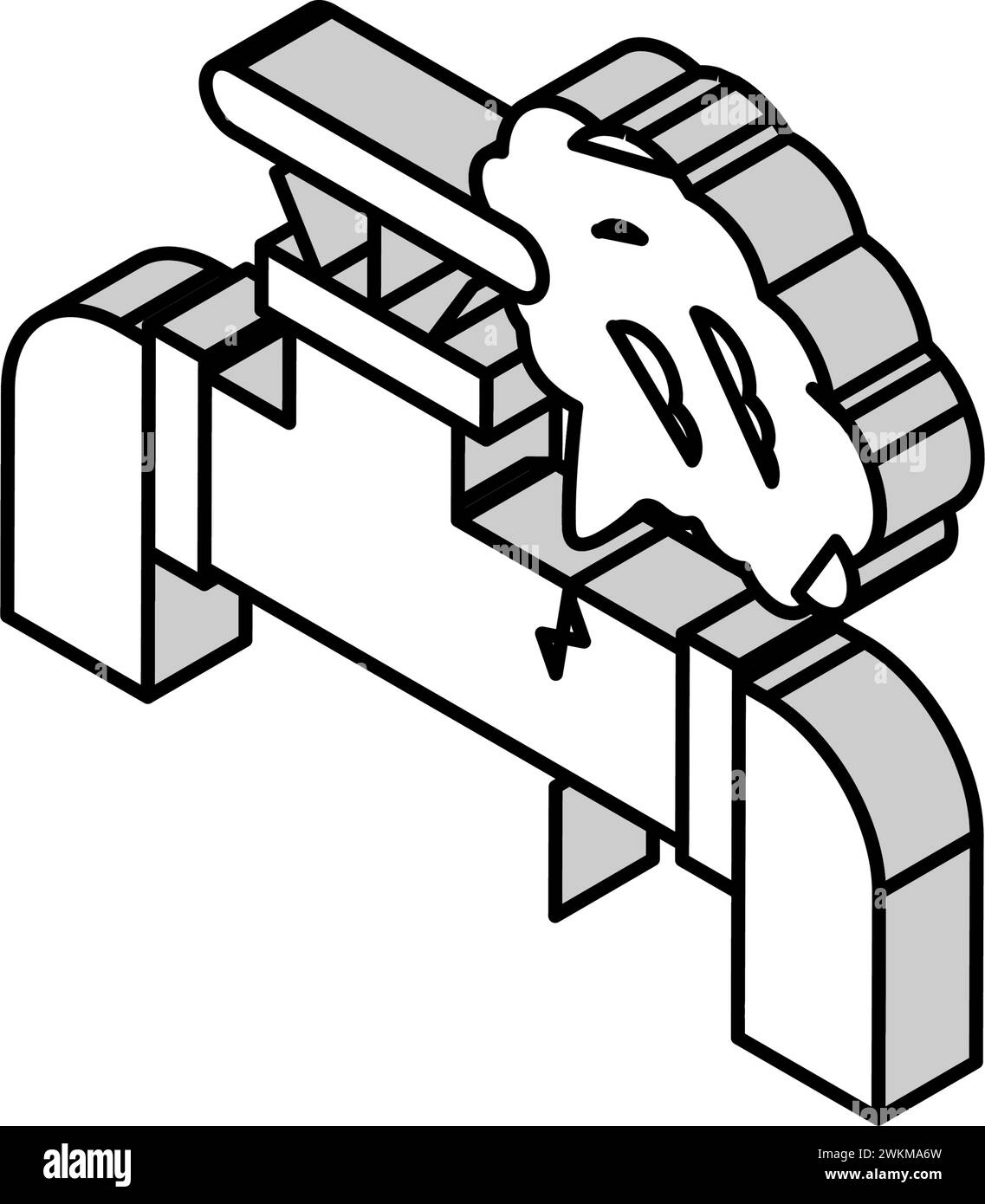 emergency gas service isometric icon vector illustration Stock Vector ...